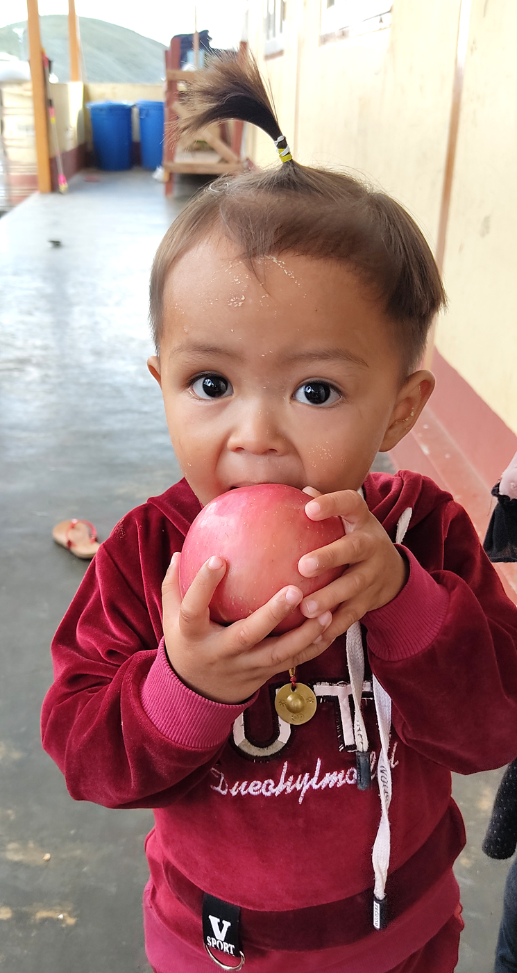 ミャンマーのシャン州の孤児院の幼児へ物資（果物）を届けました＜Inoue様からのお布施＞ | スジャータ子供支援活動